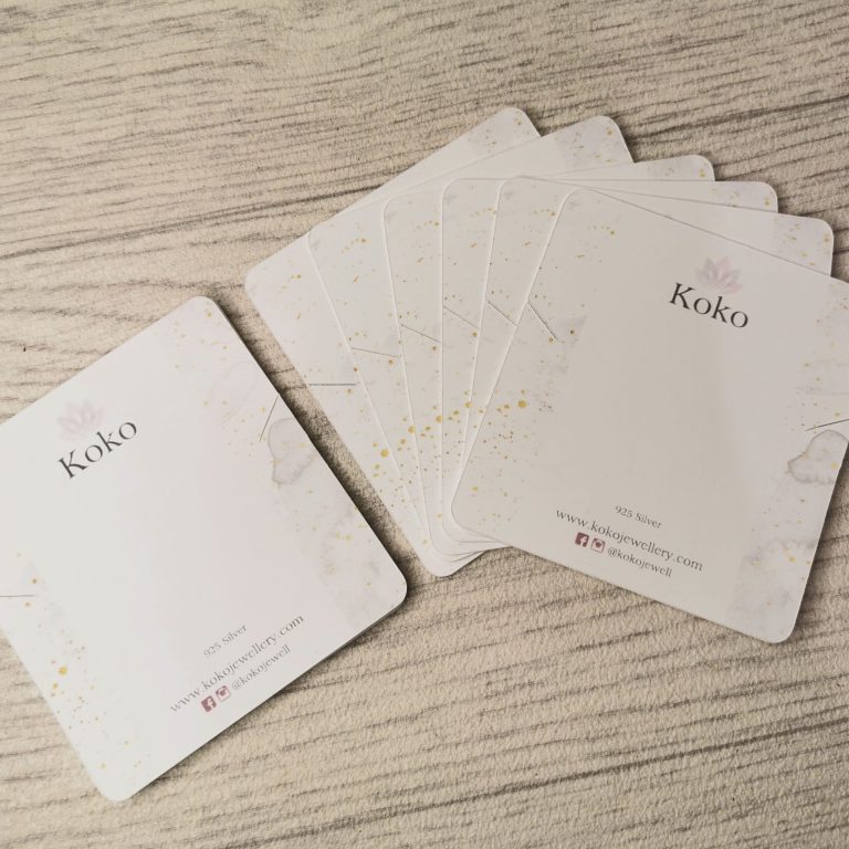 Jewellery / Accessory Backing Cards - SR Creative Studio